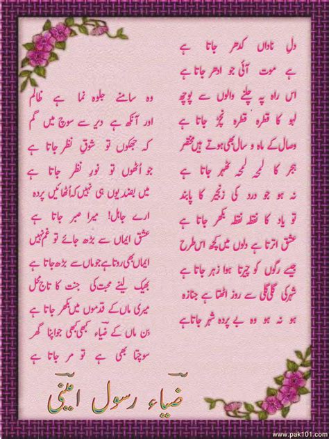 Zia Rasool Ameeni Poetry Ghazal Corner Pakistans Largest