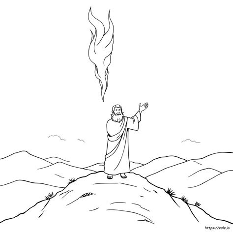 Elijah And The Fire From Heaven Coloring Page
