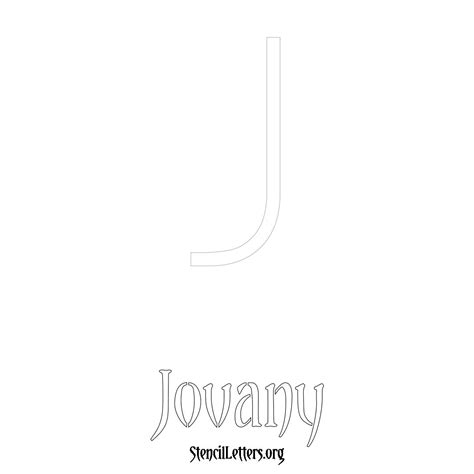 Jovany Free Printable Name Stencils With 6 Unique Typography Styles And