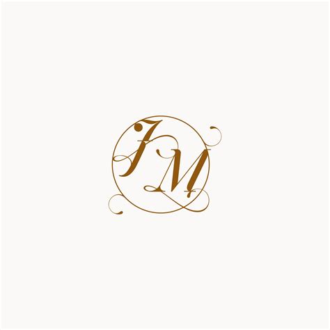 Jm Wedding Monogram Initial In Perfect Details 34902476 Vector Art At