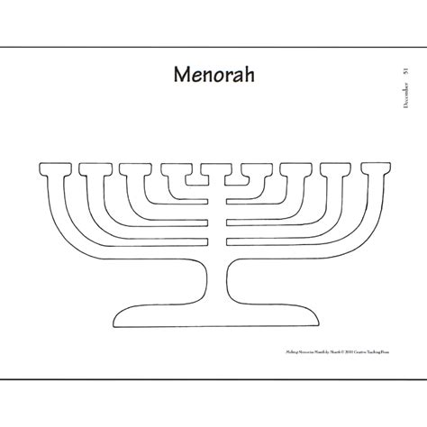 Menorah Activity Creative Teaching Press