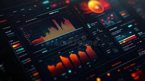 Dynamic Abstract Business Dashboard Design Showcasing Data Visualizations And Analytics In A