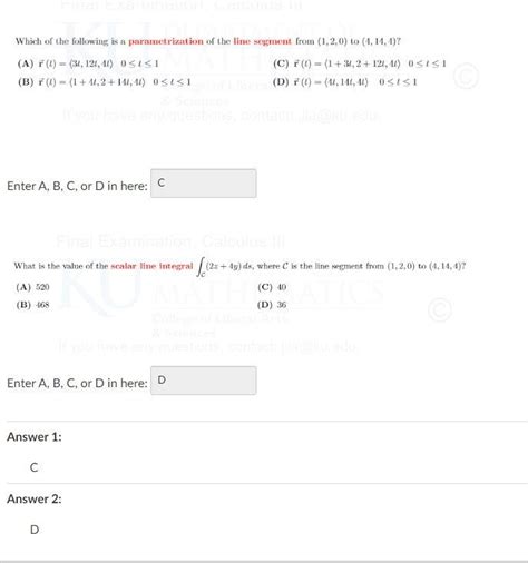 Solved Which Of The Following Is A Parametrization Of The Chegg