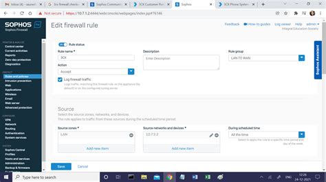 3cx Firewall Check Failed On Sophos Xg210 Discussions Sophos Firewall Sophos Community