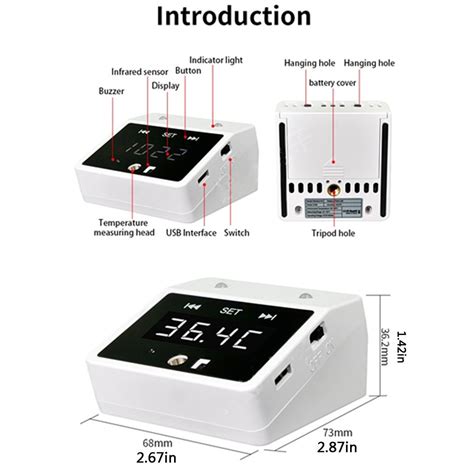 Portable Mini High Speed Thermometer Digital Infra Grandado