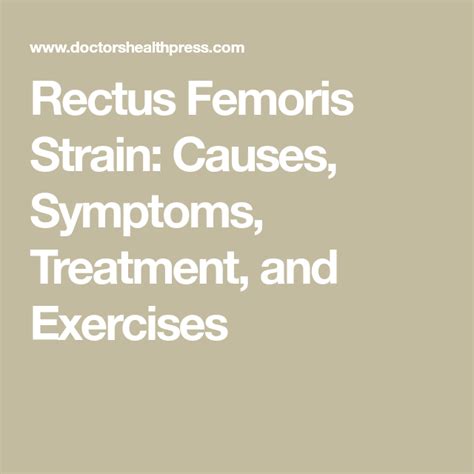 Best 12 Rectus Femoris Strain Causes Symptoms Treatment And
