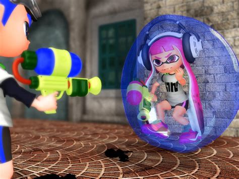 Trapped Inkling Girl In A Bubble By Walkeye On Deviantart