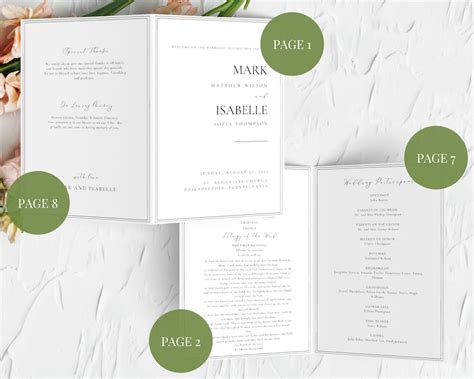 Catholic Wedding Mass Program Booklet Full Mass Bifold Etsy Australia