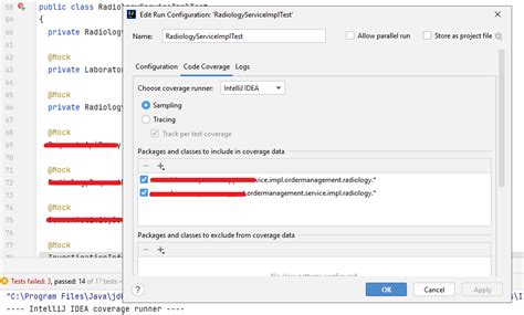 java intellij idea test coverage window doesn t show stack overflow