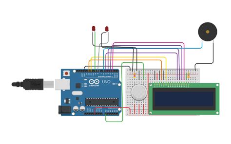Circuit Design Sensor Asap Rokok Tinkercad