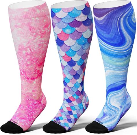 Levsox Plus Size Compression Socks Wide Calf Support Sock