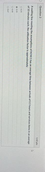 Solved Question 21 42 ﻿ptsa Waiting Line Meeting The