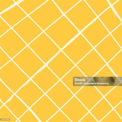 Vector Hand Drawn Cute Checkered Pattern Plaid Geometrical Simple