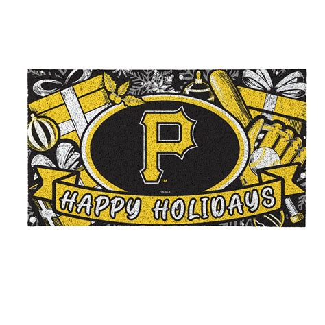 Pittsburgh Pirates 28 X 16 Happy Holidays Christmas Turf Door Mat