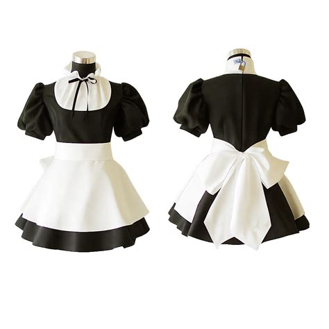 Us 9810 Fondcosplay Lockable Black Cotton Short Maid Dress With