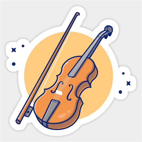 Violin Wood Music Sticker Violin Artofit