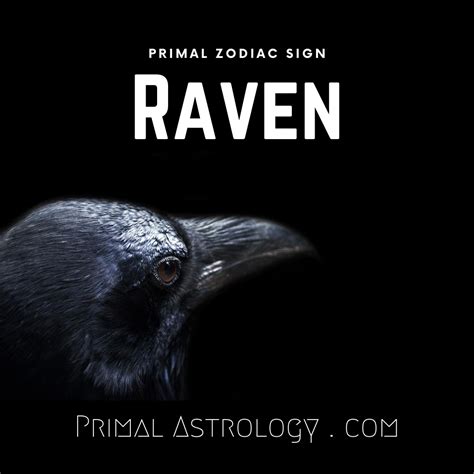 Primal Zodiac Sign Of Raven Strength Curiosity Energy