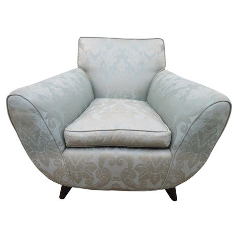 1940s Art Deco Italian Club Chairs Unusual Form Oversized By