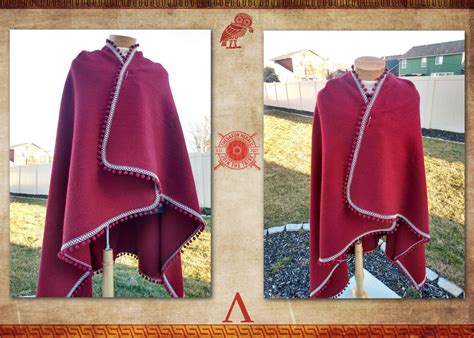 Hellenic Chlamys Ancient Greek Wool Cloak Authentic Handcrafted