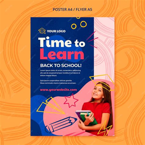 Free Psd Back To School Template Design Free Psd Back To School Template Design