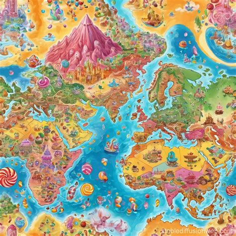 Candy World Cultures Map