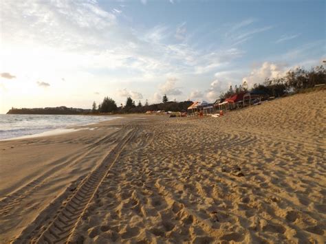 Footprints In The Sand At Dicky Beach Sunshine Coast Queensland