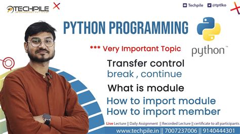 Transfer Control Statement What Is Module In Python How To Import