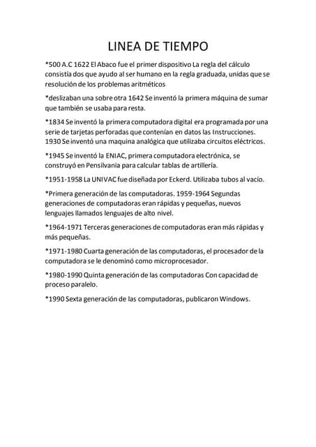 Lineas Del Tiempo Computadoras Ppt
