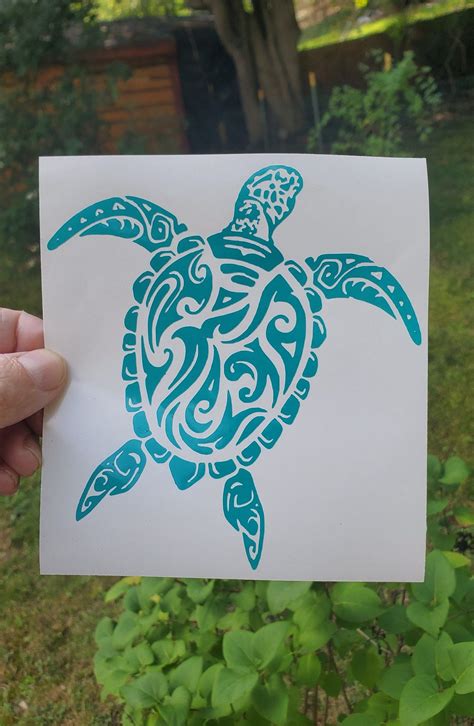 Sea Turtle Vinyl Decal Turtle Decal Turtle Sticker Car Decal Window Decal Laptop Decal