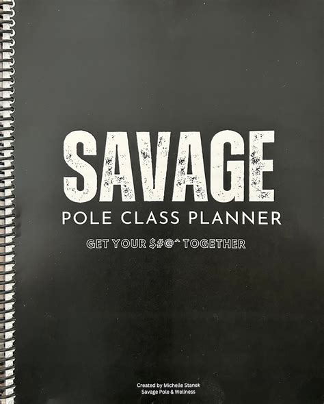 Savage Pole Class Planner Etsy