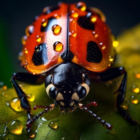 Premium Ai Image Close Up Ladybug Premium Ai Image Close Up Ladybug