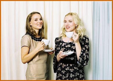 Image Detail For Natalie Portman And Scarlett Johansson Drinking Tea