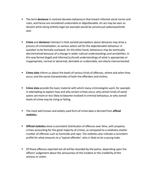 Crimes And Deviance This File Is All About Crime And Deviance The Term Deviance In Contrast