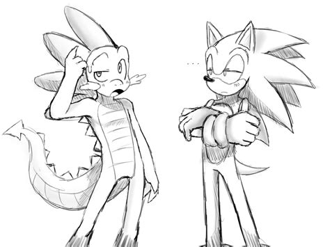 313651 Safe Artistss2sonic Spike Anthro Crossover Skinny