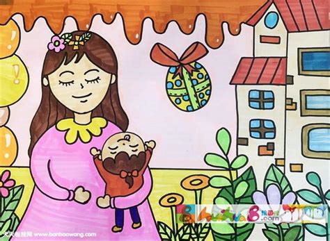 感恩父母的卡通简笔画 简笔画图片大全 普车都