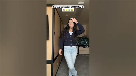 Loving How Simple But Cute This Spring Semester Ootd Is Ootd College