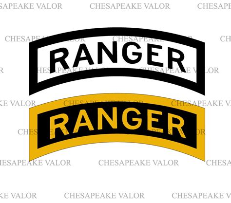 Us Army Ranger Tab Vector File Svg Png Ai Pdf Eps Full Color