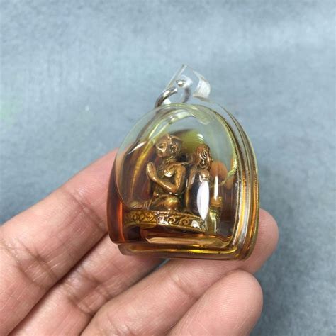 Phra Khun Paen 2 Lady In Oil Holy Thai Buddha Bass Amulet Love Charm