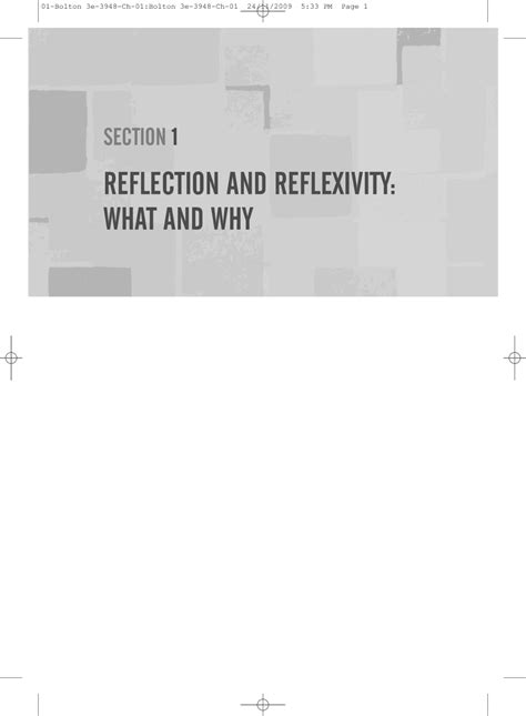 Reflection And Reflexivity What And Why Exams History Docsity