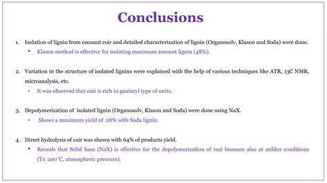 Lignin Isolation From Coconut Coir Characterization And Depolymerization Using Solid Base