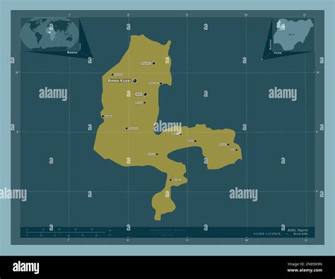 Kebbi State Of Nigeria Solid Color Shape Locations And Names Of