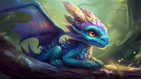 Cute Blue Dragons
