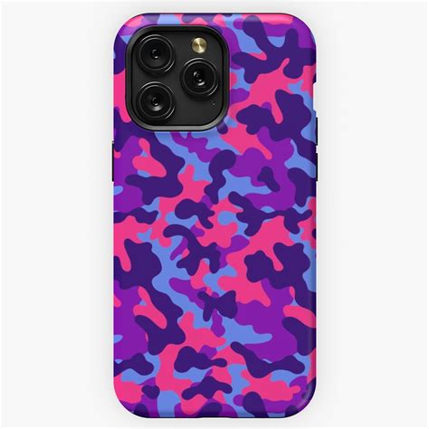 Camouflage Pattern Multicolor Purple Blue Iphone Case 17 To 11 Pro Max