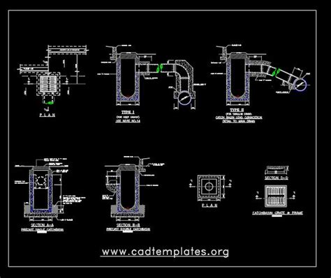 Catch Basin Standard Details Cad Template Dwg Cad Templates