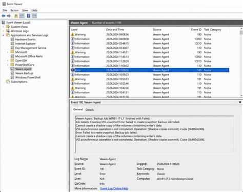 Veeam Agent For Windows Backup Job Failed With Vss Error 0x80042306