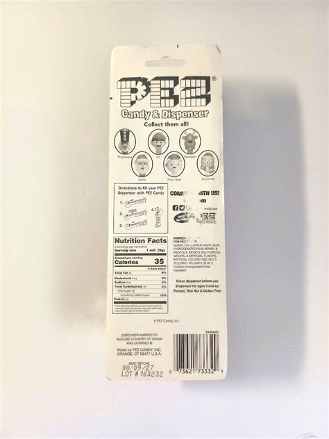 Pez Candy Nutcracker Christmas Candy Dispenser 1 Count 3 Refills Exp