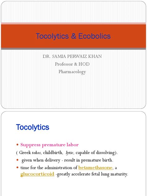 Tocolytics And Ecobolics Pdf Womens Health Human Reproduction