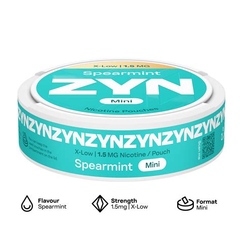 Zyn Spearmint Mini 1 5mg Spearmint Nicotine Pouches
