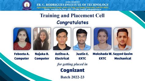 Fcrit Vashi Training And Placement Cell On Linkedin We Are Happy To