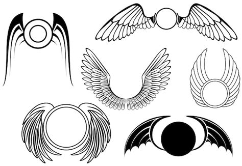 Premium Vector Set Of Wing Symbols
